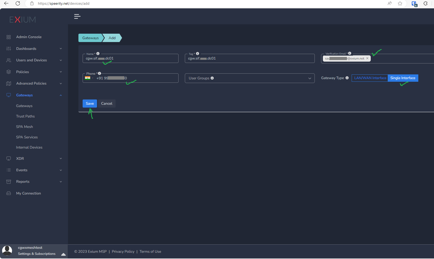 Single-Interface CyberGateway | Exium Academy
